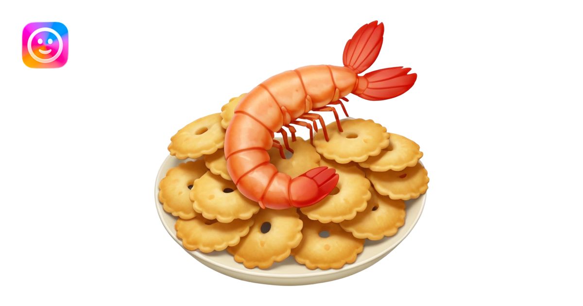 Shrimp cracker emoji | AI Emoji Generator