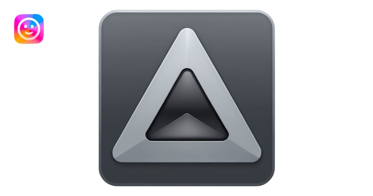 gray triangle smoot video player emoji | AI Emoji Generator