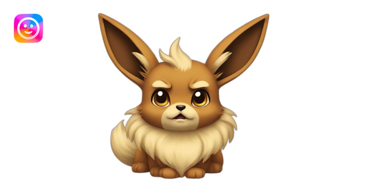 Angry Eevee emoji | AI Emoji Generator