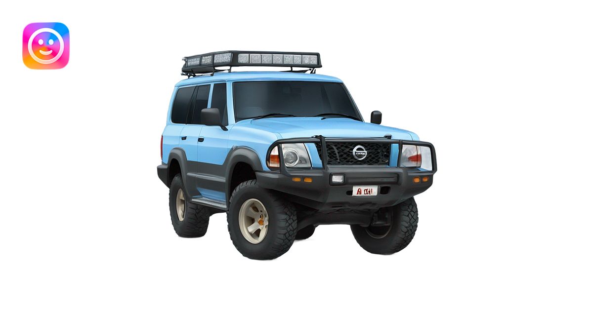 4WD baby blue Nissan patrol gq emoji | AI Emoji Generator