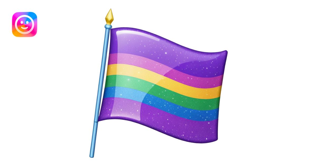 glitter cian and purple lgbtq emoji | AI Emoji Generator
