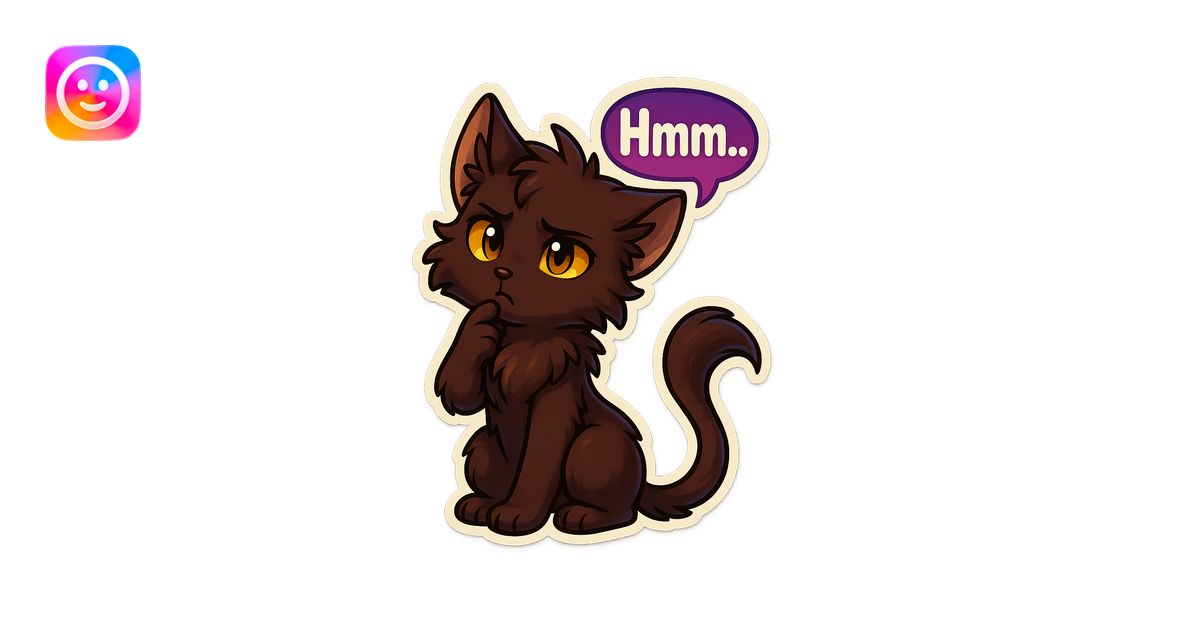 a dark-brown fluffy cute kawaii anthropomorphic furry anime cat-furry ...