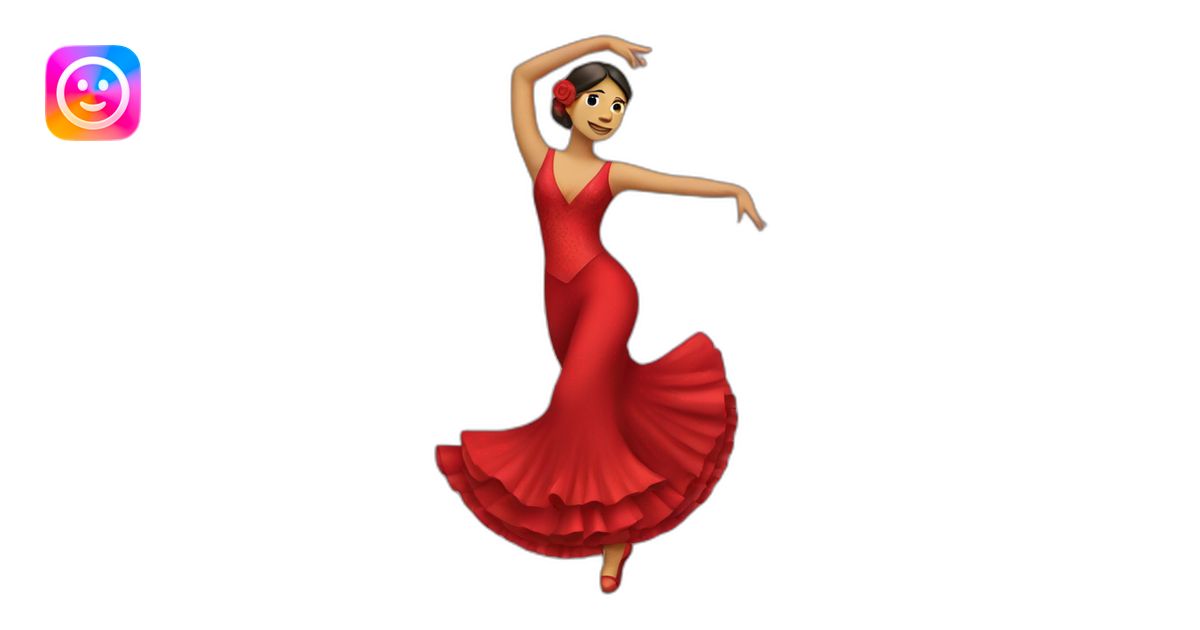 Flamenco dancer female emoji | AI Emoji Generator