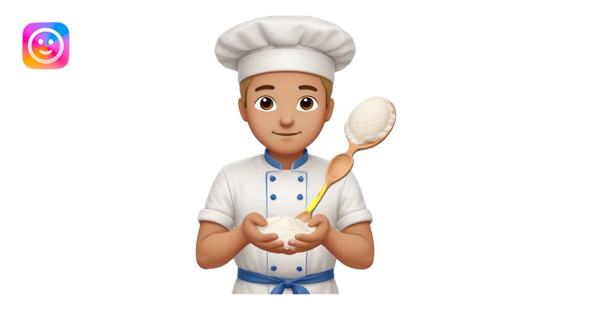 Chef kneading dough emoji | AI Emoji Generator