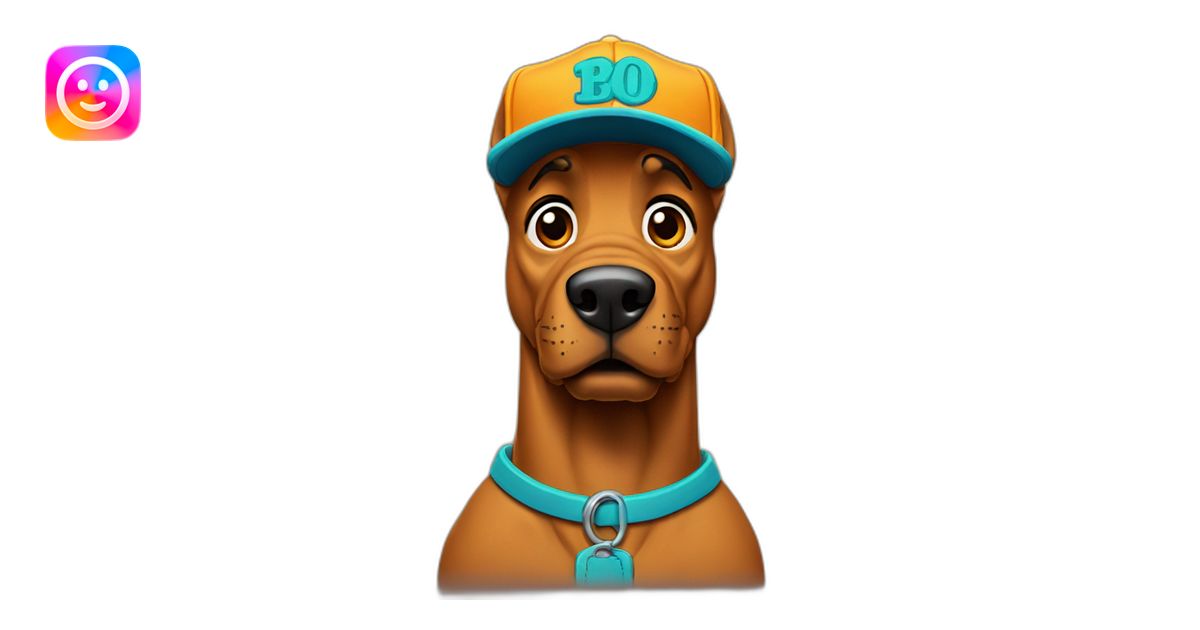 Scooby doo with a cap emoji | AI Emoji Generator