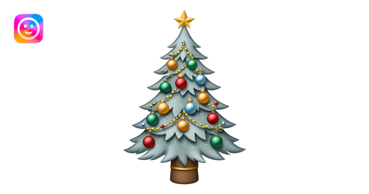 generate gray color christmas tree emoji | AI Emoji Generator