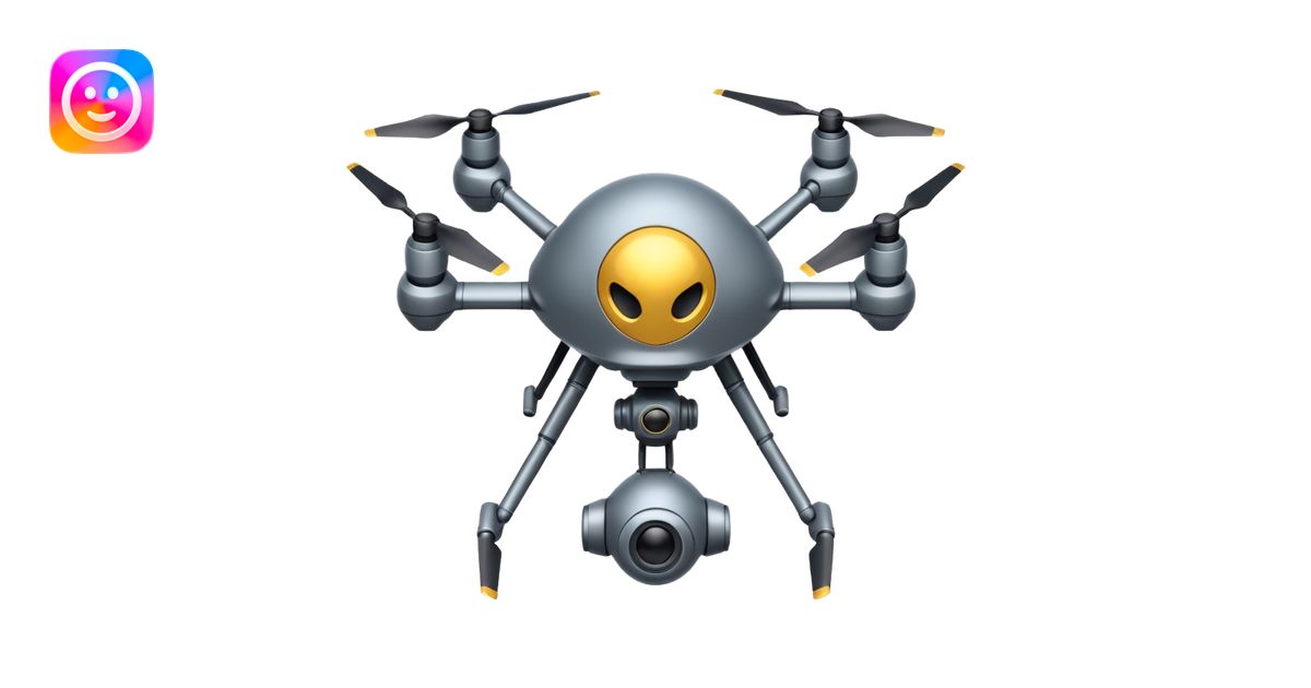generate realistic combat drone controlled by ai emoji | AI Emoji Generator