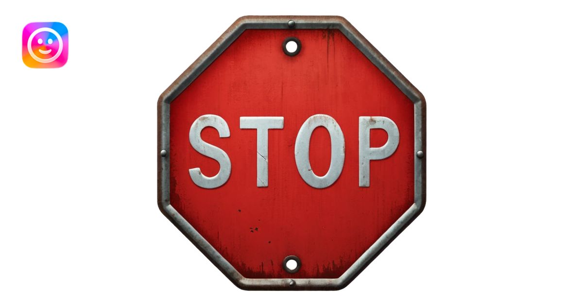 Stop Sign emoji | AI Emoji Generator