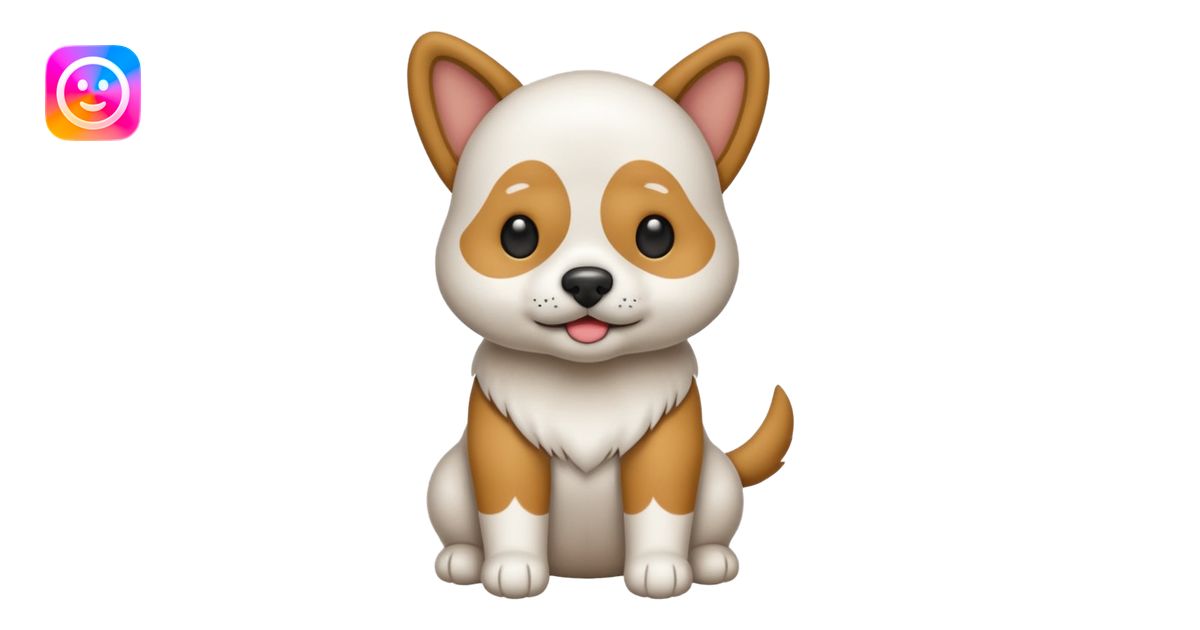 Un emoji de un perrito blanco no es de pelo largo emoji | AI Emoji ...