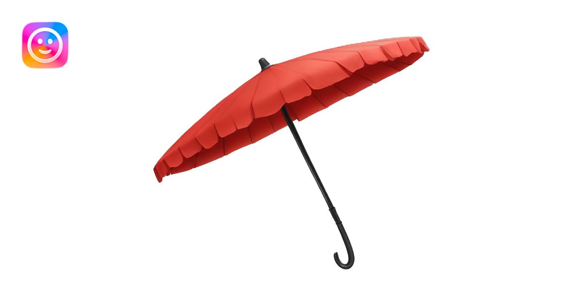 closed red parasol with black handle emoji | AI Emoji Generator