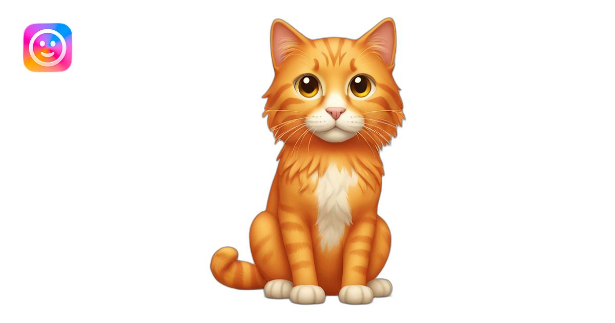 orange cat with long hair emoji | AI Emoji Generator