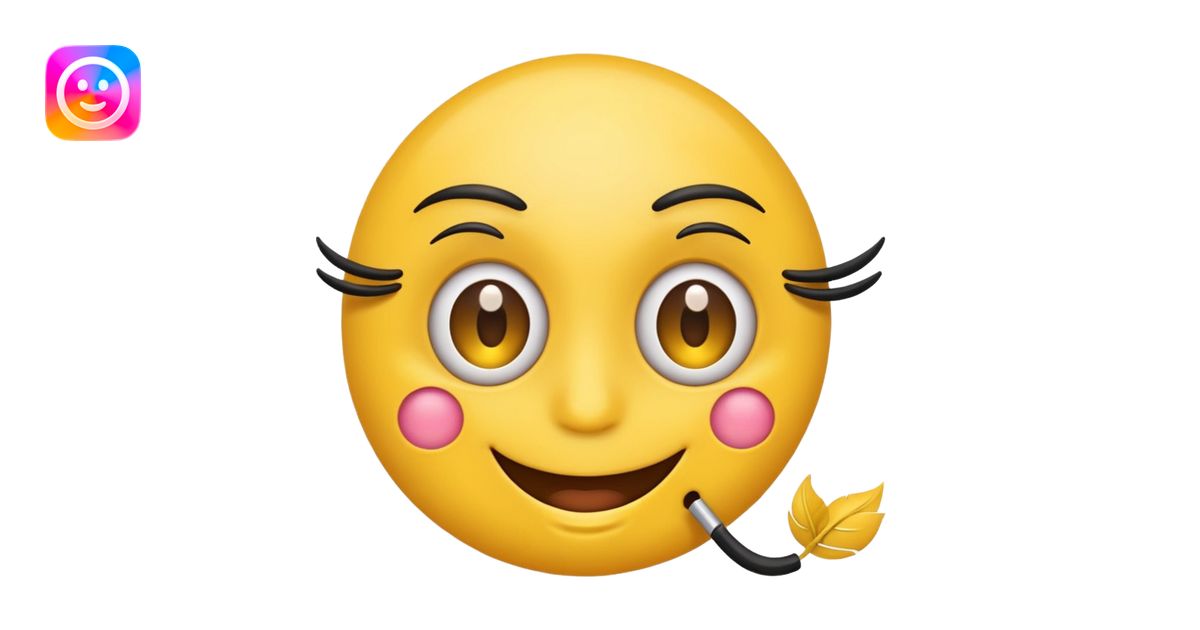 Emoji with eye lashes emoji | AI Emoji Generator