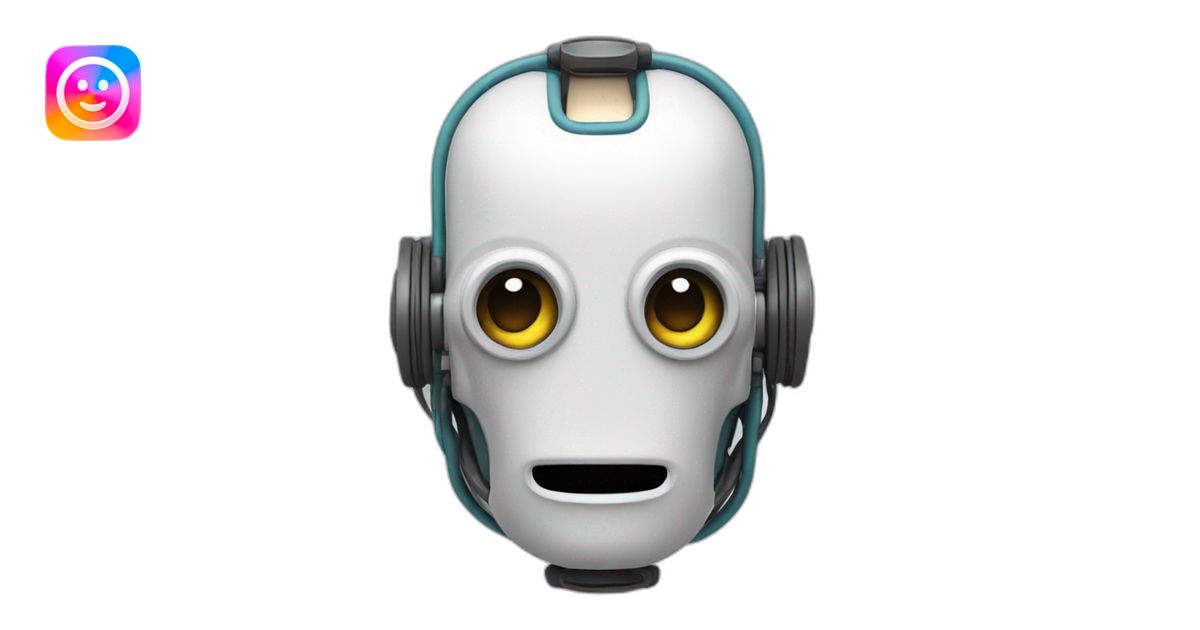 robot head in the style of rubber hose emoji | AI Emoji Generator