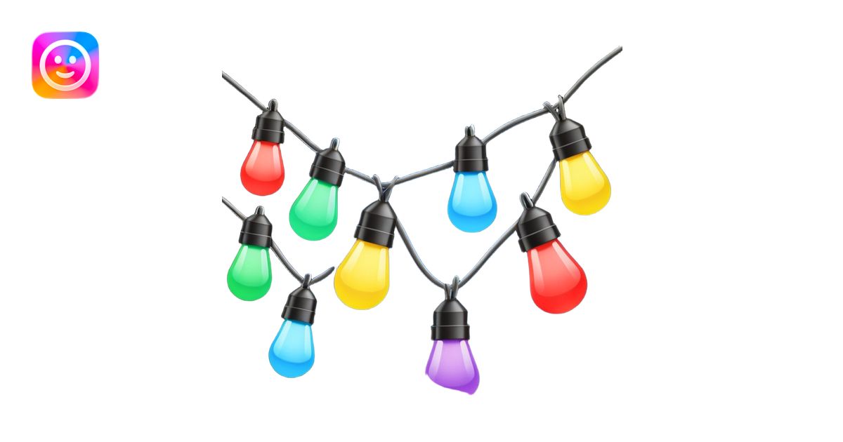 Large chritsmas lights emoji | AI Emoji Generator