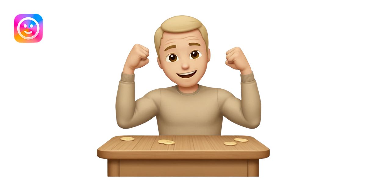 create a old style animated emoji with man leaning with forhead on left ...