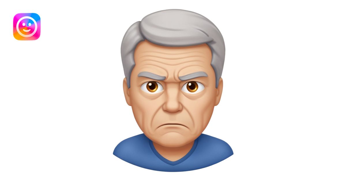 frustrated male aged 58 emoji emoji | AI Emoji Generator