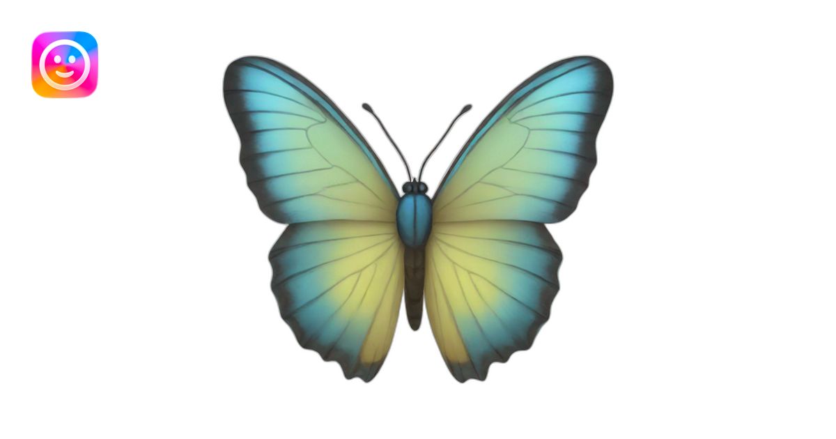 Blue butterfly emoji | AI Emoji Generator