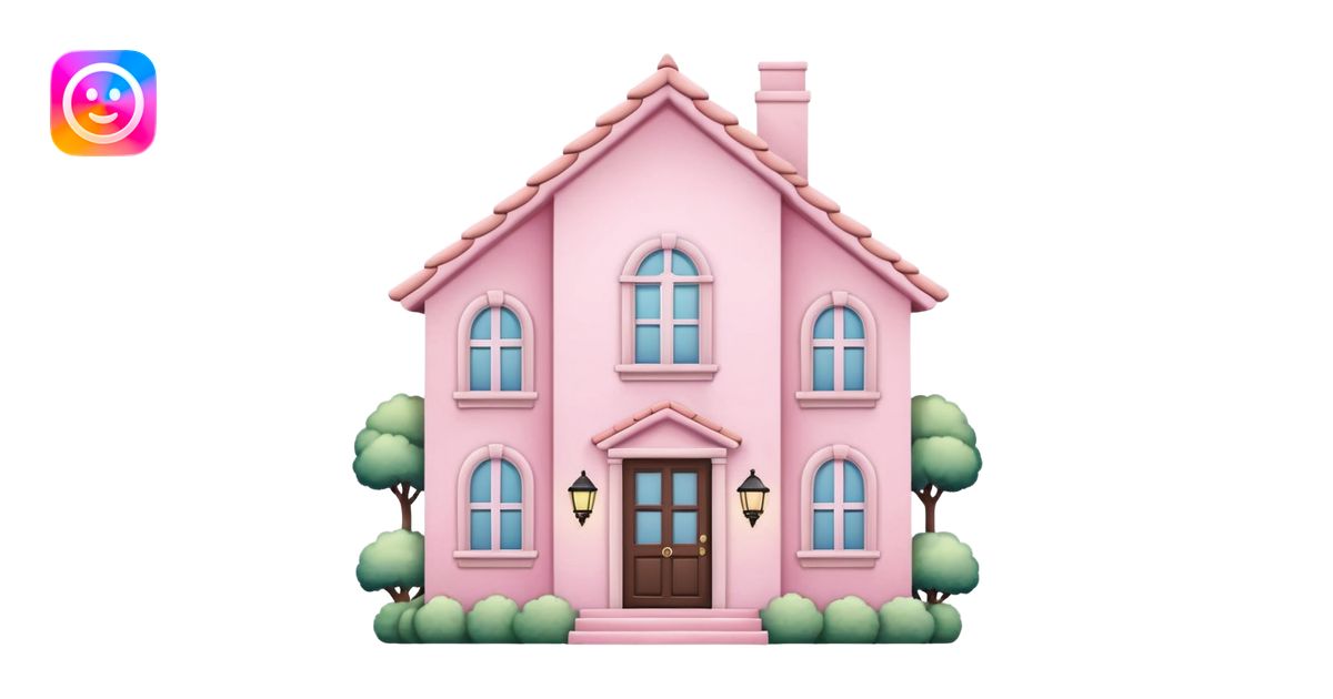 pink house emoji | AI Emoji Generator