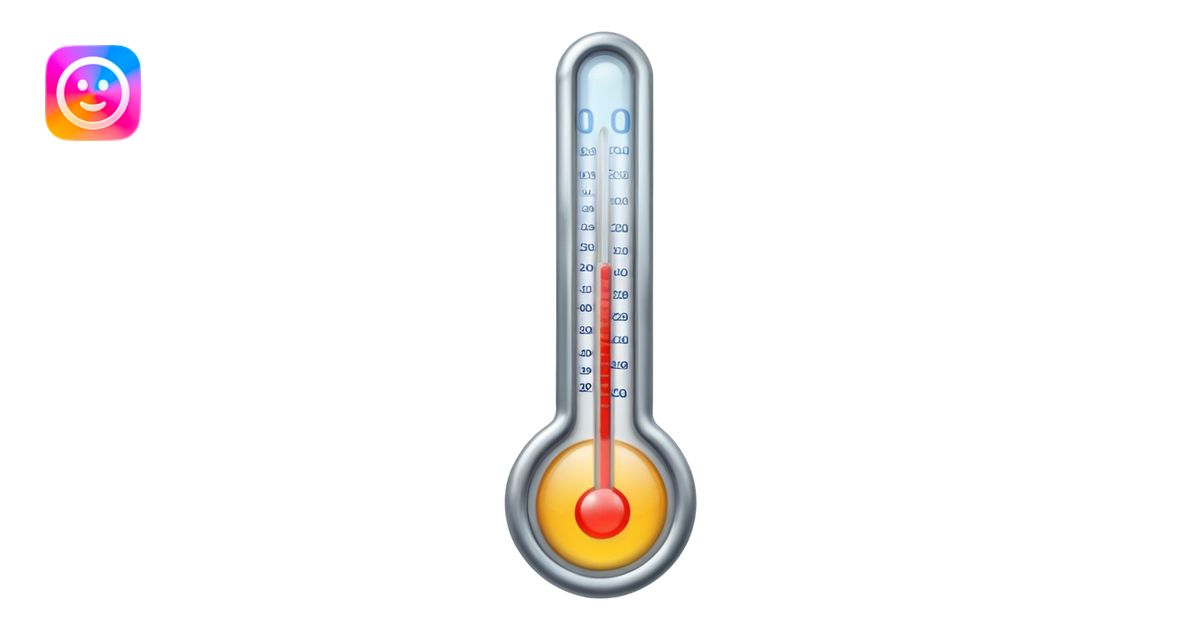 A thermometer at 0 degrees . emoji | AI Emoji Generator