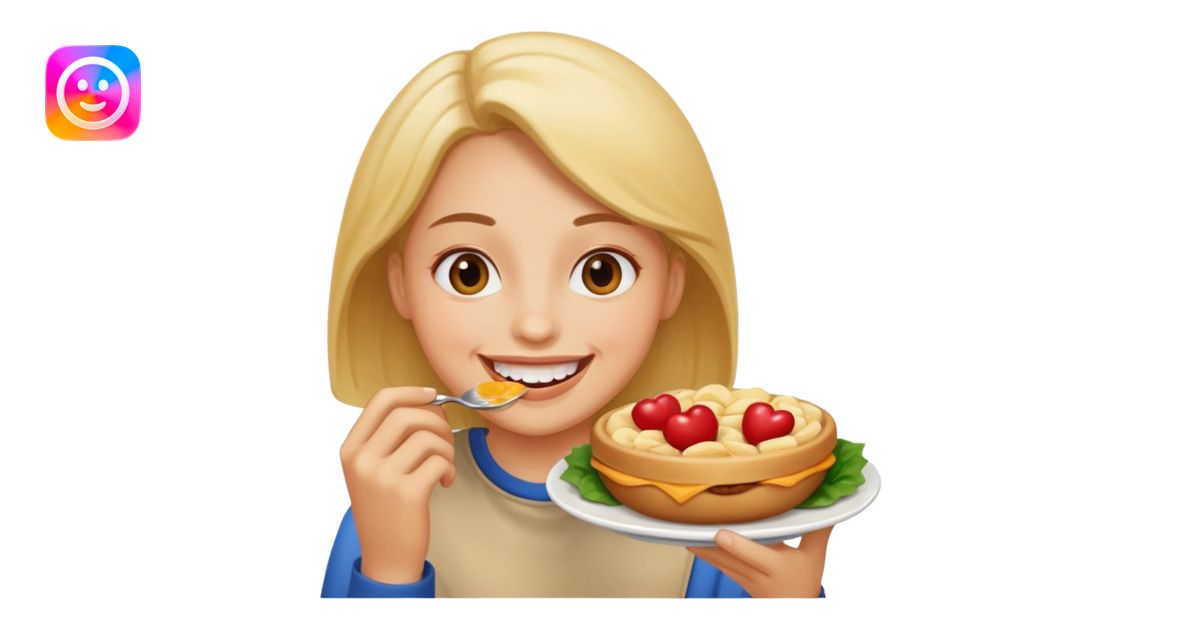 Lose 1kg/week eating foods you love emoji | AI Emoji Generator