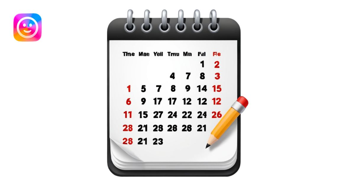 super simple calendar emoji | AI Emoji Generator