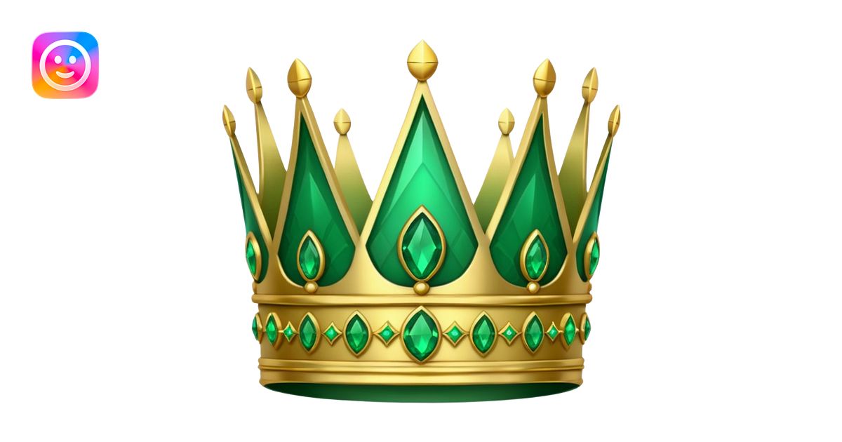 Green crown emoji | AI Emoji Generator