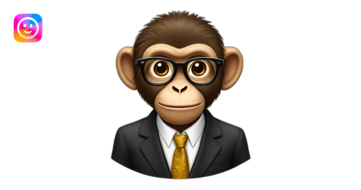 monkey professor with dolce & Gabbana clothing emoji | AI Emoji Generator