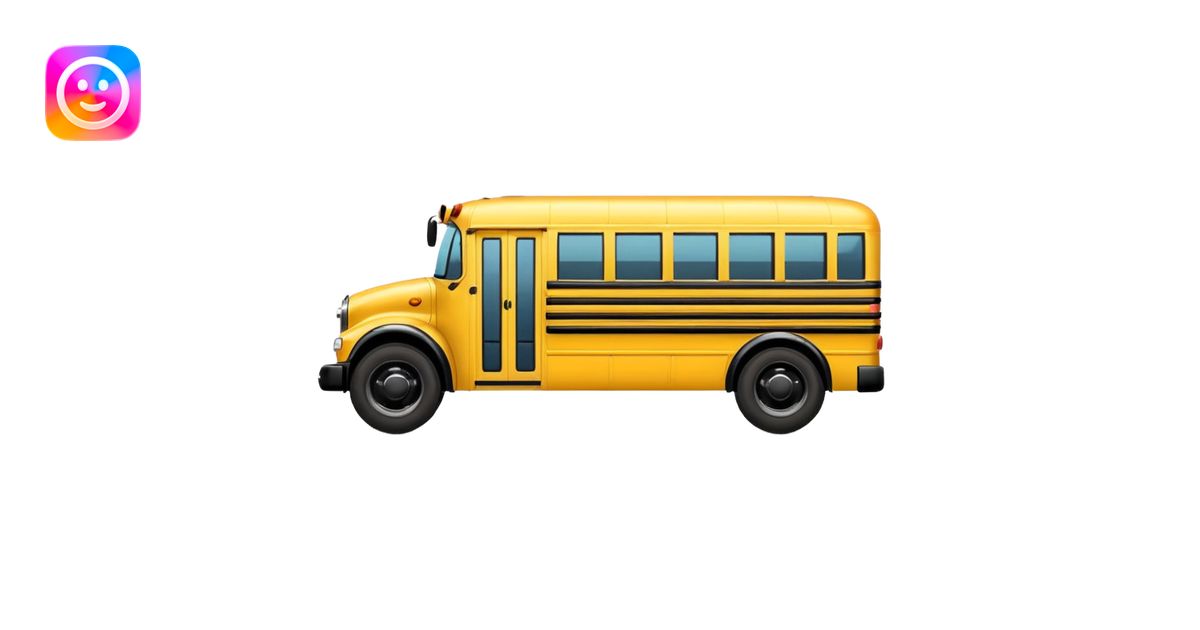 school bus side view classic yellow emoji | AI Emoji Generator