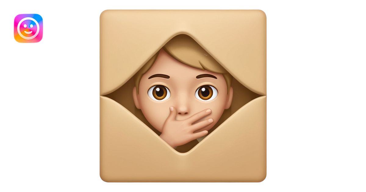 Hiding peekaboo emoji | AI Emoji Generator