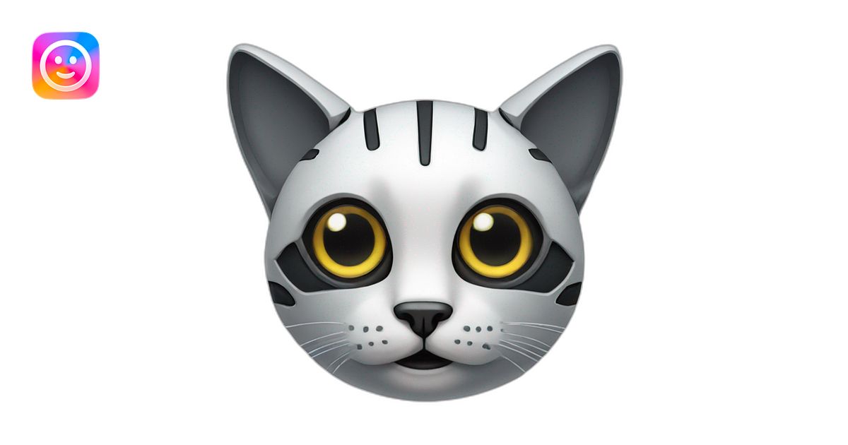 robotic cat emoji | AI Emoji Generator
