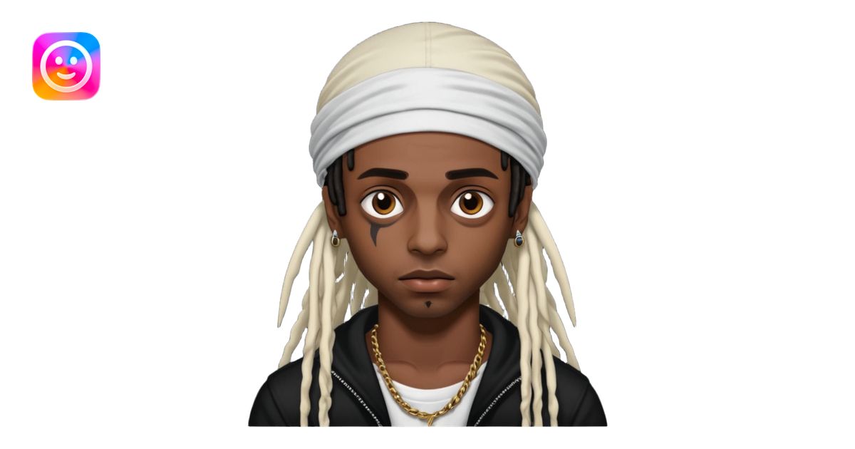 playboi carti vamp with durag and dreads emoji | AI Emoji Generator