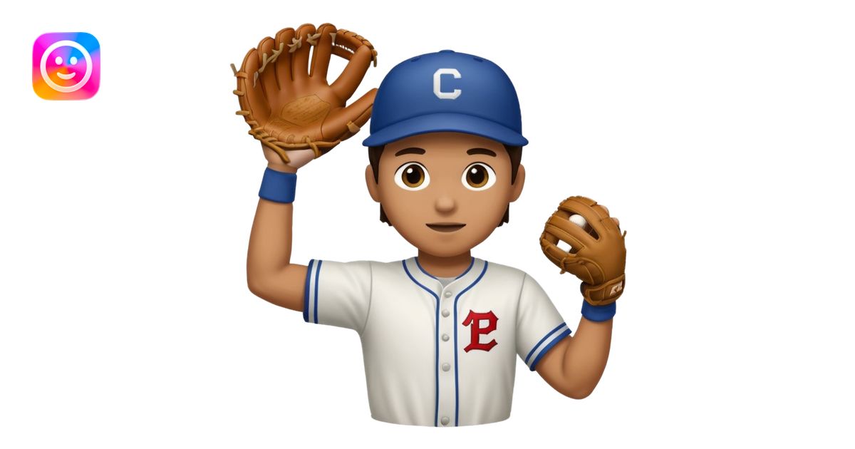 Baseball player catching a ball emoji | AI Emoji Generator