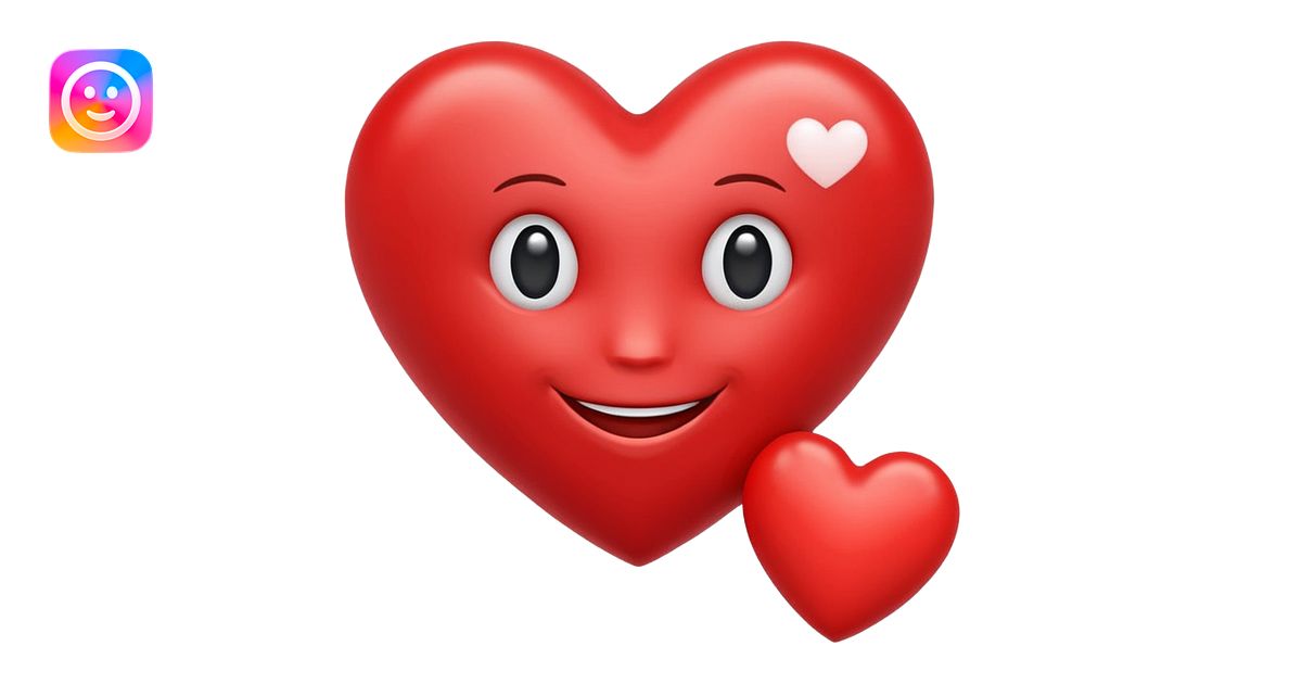 Smiling heart with “I love my QSI Family emoji | AI Emoji Generator
