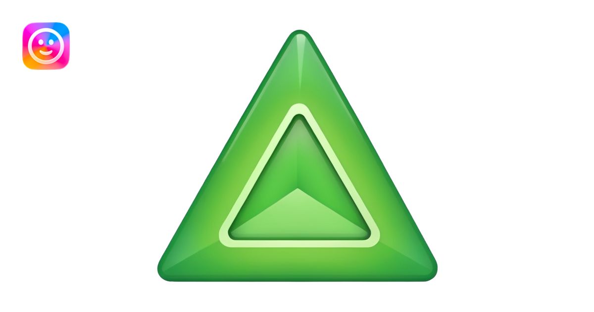 triangulo hacia arriba verde emoji | AI Emoji Generator