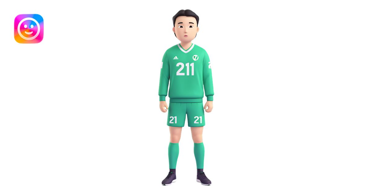 llustrate Cho Sang-woo (Player 218) in green tracksuit with the number ...