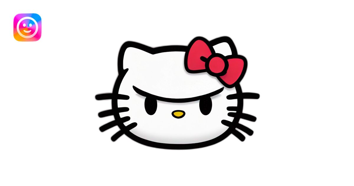 Hello kitty angry emoji | AI Emoji Generator