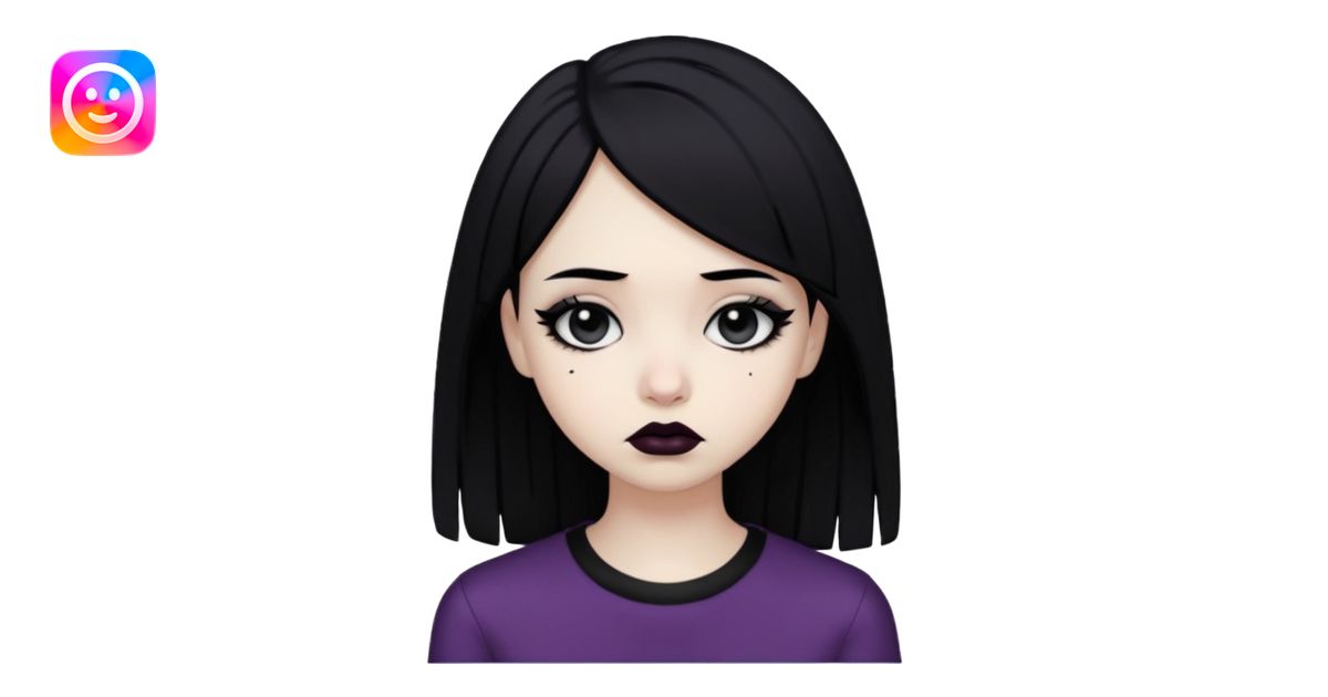 sad emo girl emoji | AI Emoji Generator