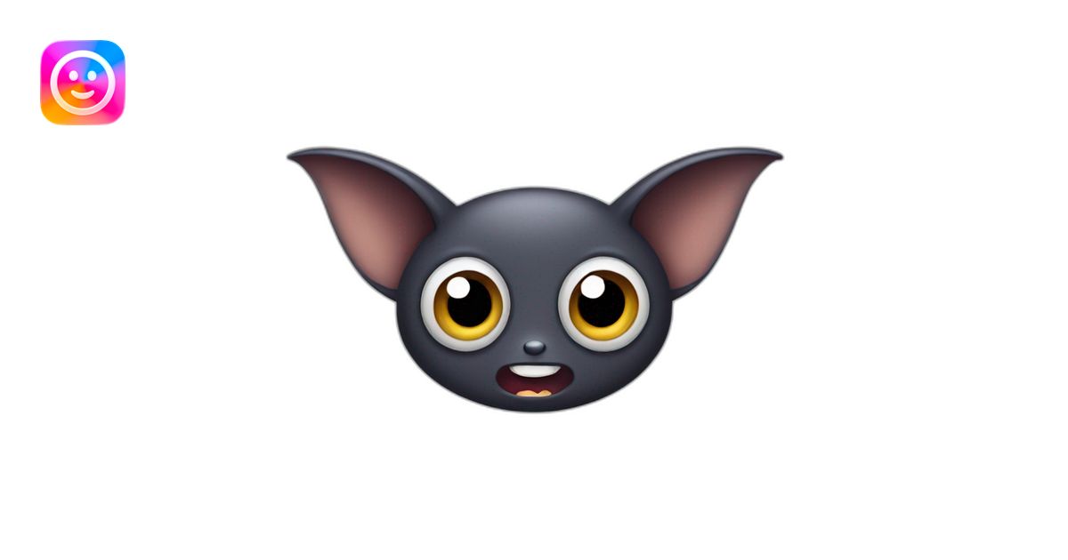 bat with big eyes emoji | AI Emoji Generator