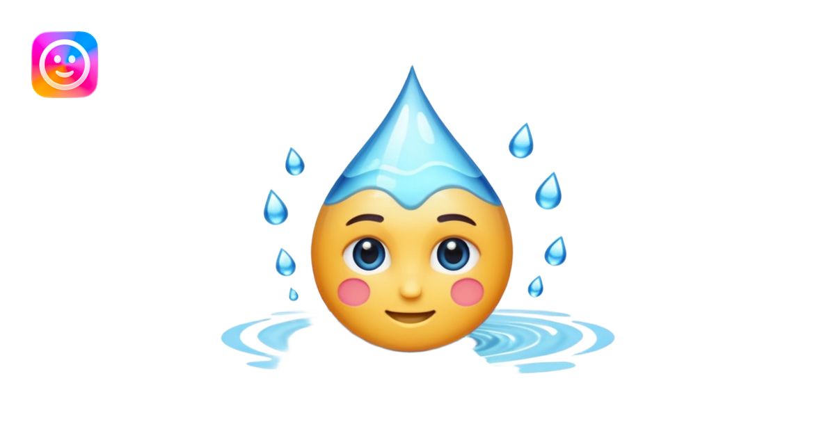 a V made out of water emoji | AI Emoji Generator