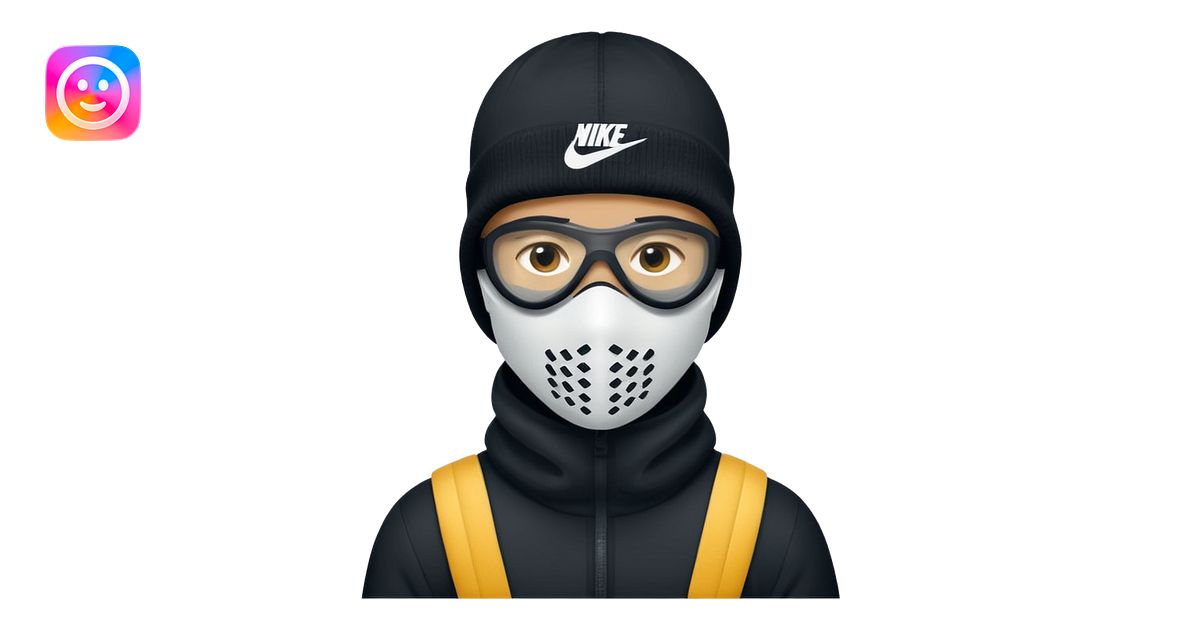 Person with Nike ski mask on emoji | AI Emoji Generator