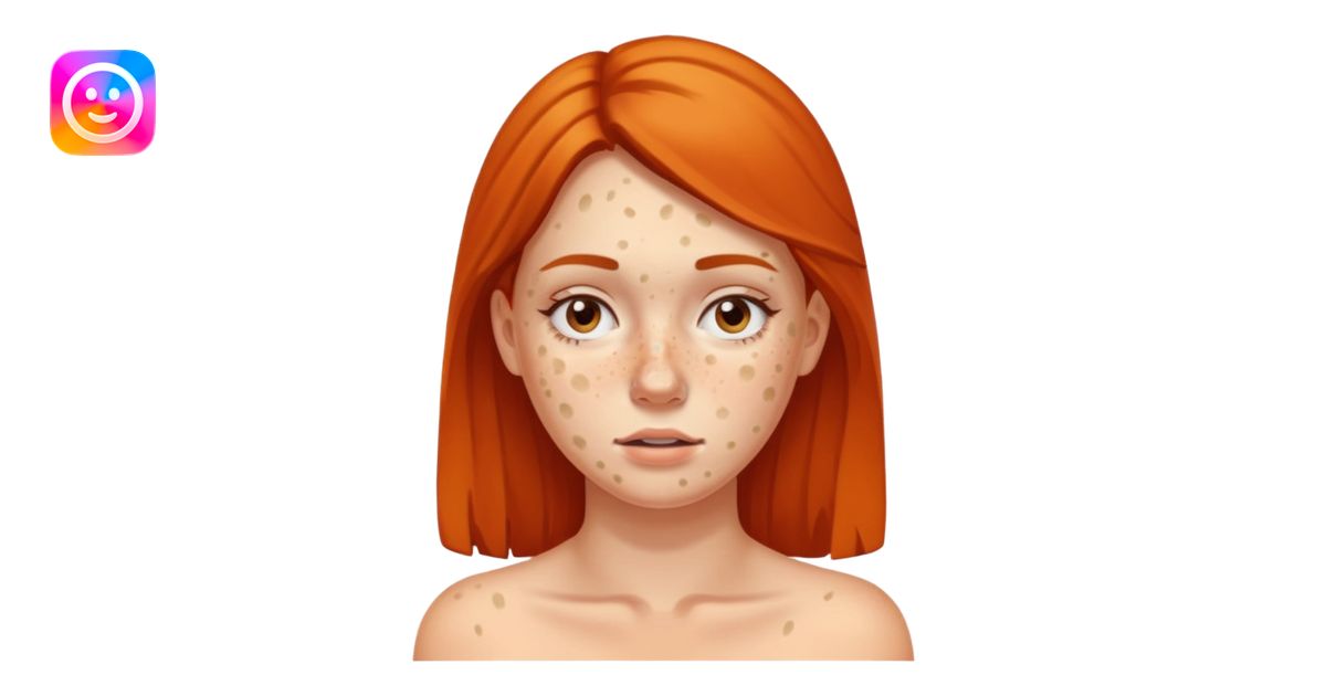 woman with acne and pimple on skin emoji | AI Emoji Generator