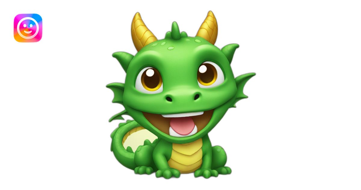 Cute dragon money emoji | AI Emoji Generator