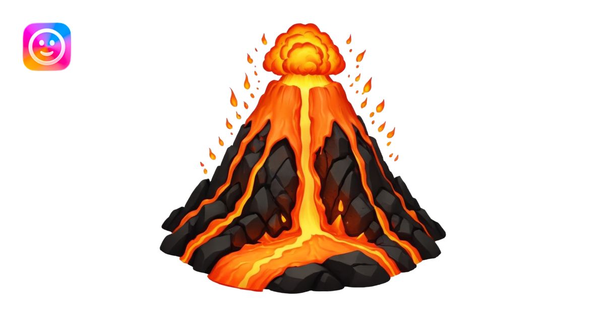 volcano big lava eruption emoji | AI Emoji Generator