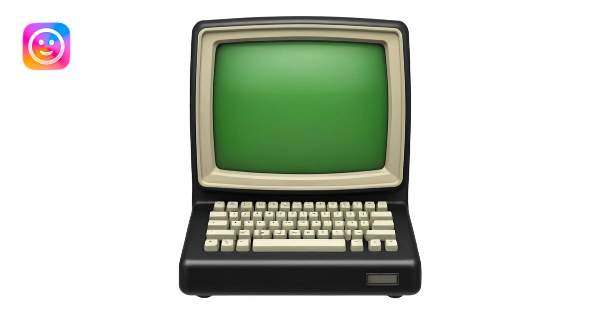 mac os icon code computer retro terminal, black, green white emoji | AI ...