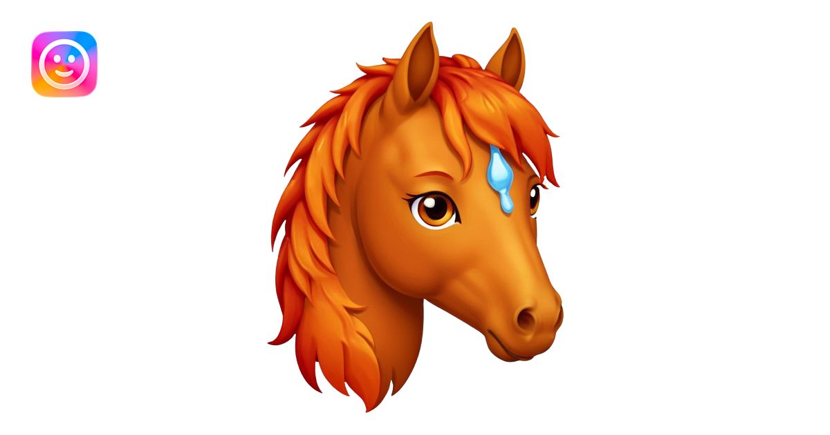 Sad fire horse emoji emoji | AI Emoji Generator