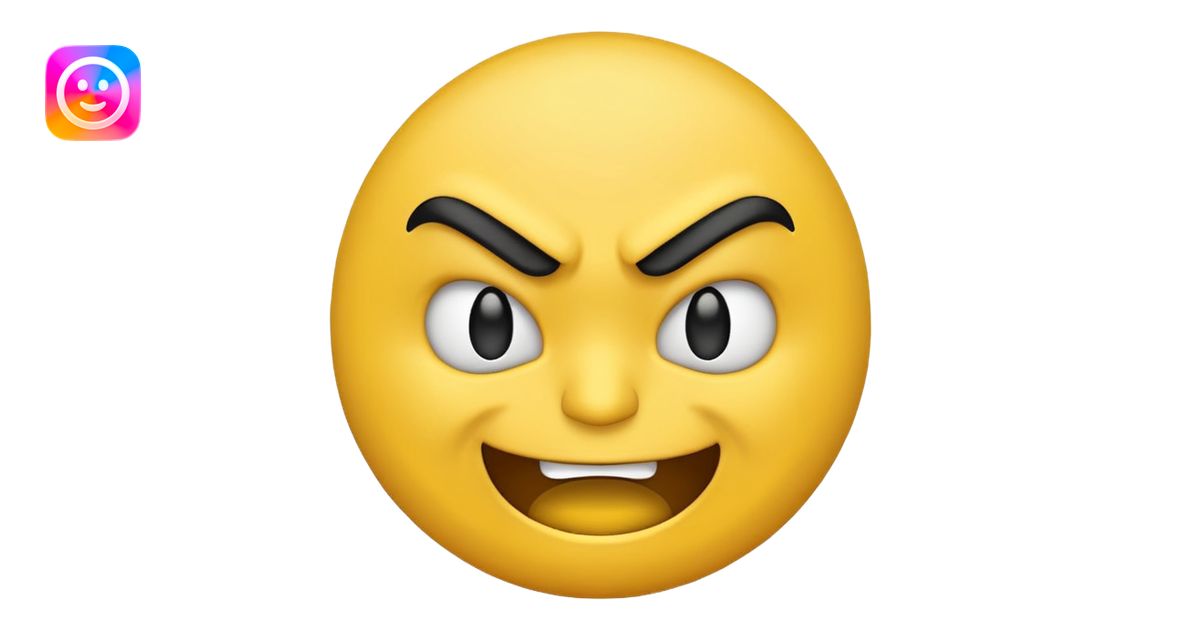 Angry smirk emoji google emoji | AI Emoji Generator