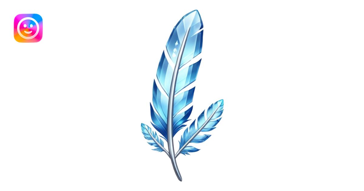 ICE FEATHER emoji | AI Emoji Generator