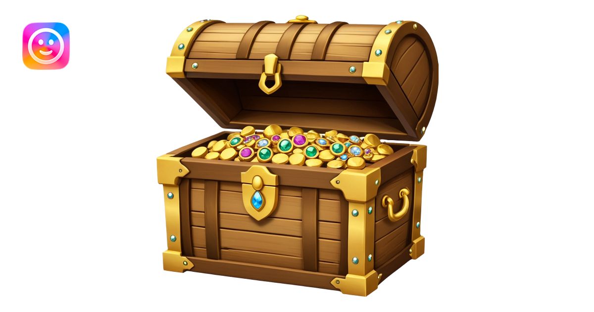 Treasure chest with open lid emoji | AI Emoji Generator