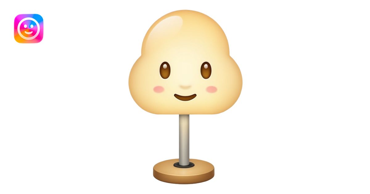 Beige light with stand emoji | AI Emoji Generator
