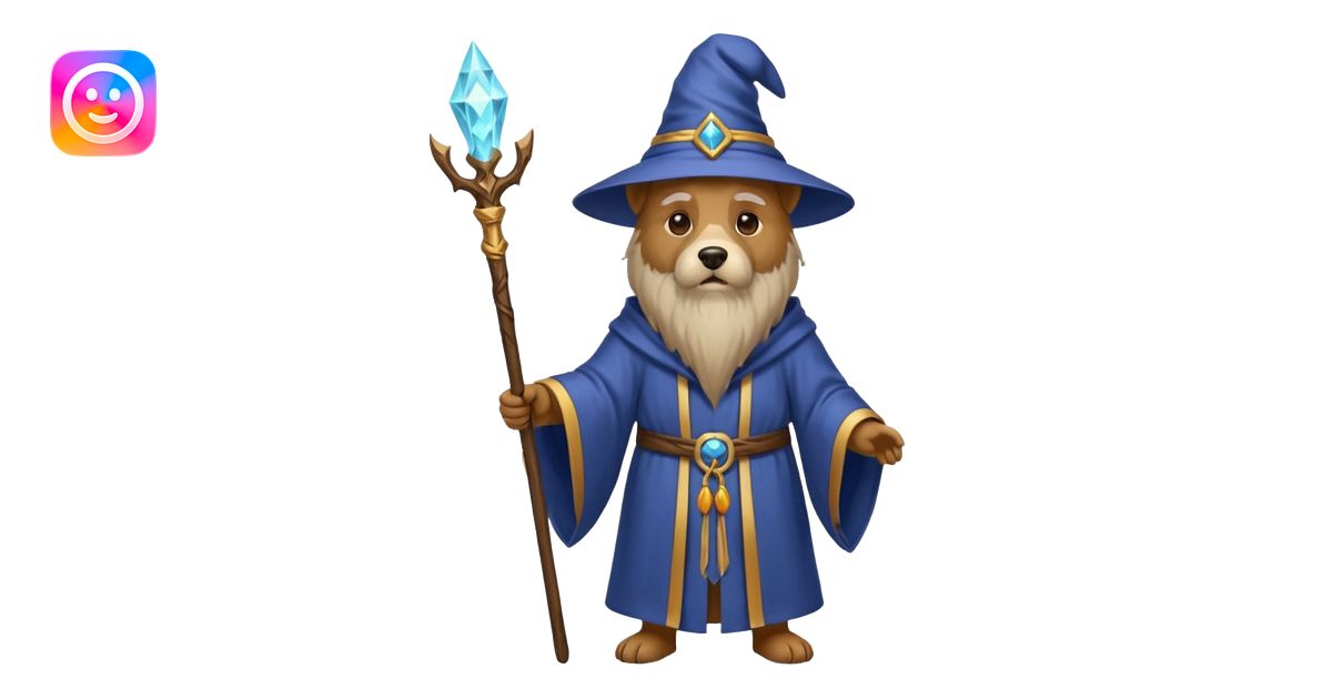 Dog wizard emoji | AI Emoji Generator